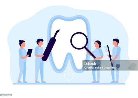 치아 복원 수리 치과 치료 치아 청소 미백 및 치료 치과 의사에 의한 검진 구강 위생 치과 의사의 치과 질환 예방 벡터 일러스트레이션 건강관리와 의술에 대한 스톡 벡터 아트