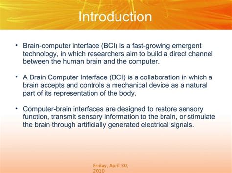 Brain Computer Interfaces Ppt Ppt Brain And Nervous System Disorders Diseases And Conditions