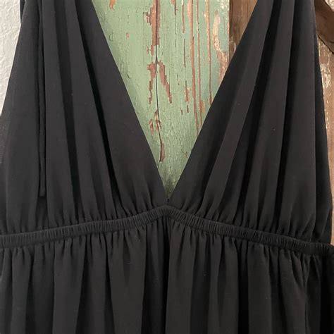Beautiful Long Black Dress Slit On Side Worn Once F Gem