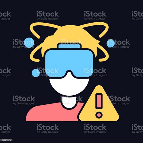 어두운 테마에 대한 균형 Rgb 컬러 수동 레이블 아이콘의 손실을 일으킬 수 있습니다 가상현실에 대한 스톡 벡터 아트 및 기타