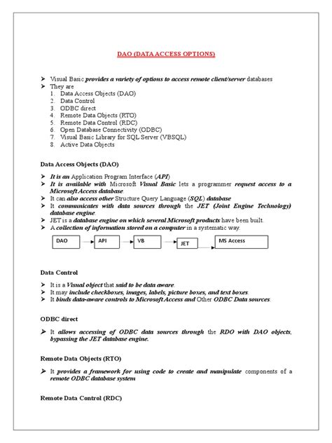 Dao Odbc Connectivity Pdf Microsoft Access Databases