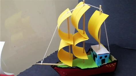 طريقة صنع سفن جميلة من الكرتون How To Make Boats Models Sailboat Out