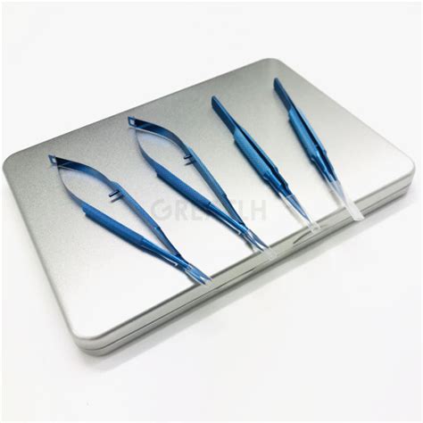 125cm Ophthalmic Stainless Steel Titanium Alloy Forcep Needle Holder