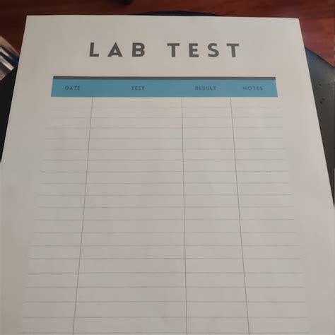Lab Results Tracker Etsy