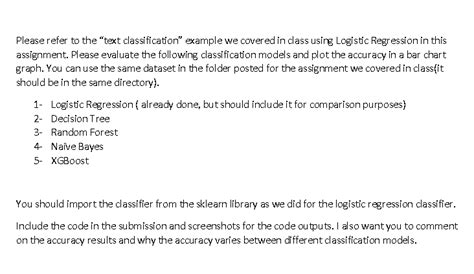 Solved Please Refer To The Text Classification Example We