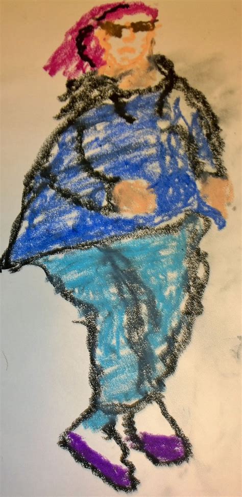 3 Minute Expressionist View Of Classmate No 4 Gemcitynoir Oil Pastel Expressionism Arte