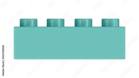 Pool Blue Lego Block Isolated On A White Background Close Up View Of A