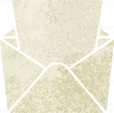 Retro Illustration Style Quirky Cartoon Letter And Envelope 45069003 Png