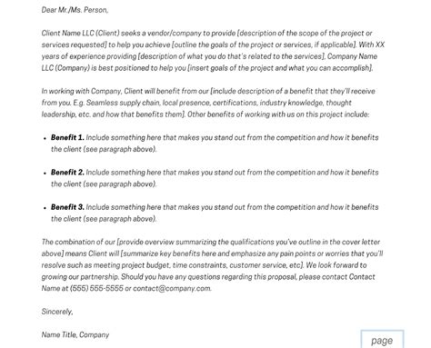 How To Write A Proposal Cover Letter Examples Free Template OpenAsset