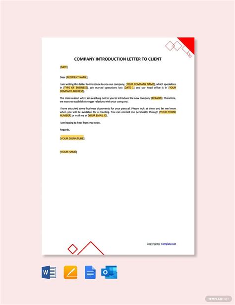 Sample Company Introduction Letter To Clients