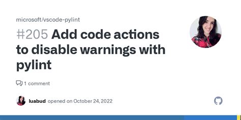 Add Code Actions To Disable Warnings With Pylint Issue 205