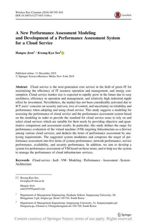A New Performance Assessment Modeling And Development Of A Performance Assessment System For A