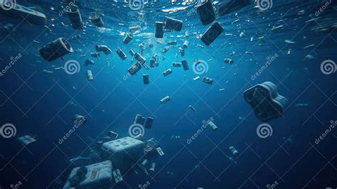 Calm Underwater Environment Disrupted By Broken Toys And Scattered
