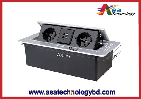 Asa Technology Table Pop Up Power Box Conference Outlet Connection Box Pop Up 2 French Polish