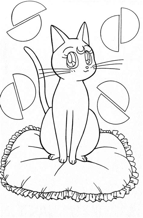 Sailor Moon Cats Coloring Page Anime Coloring Pages