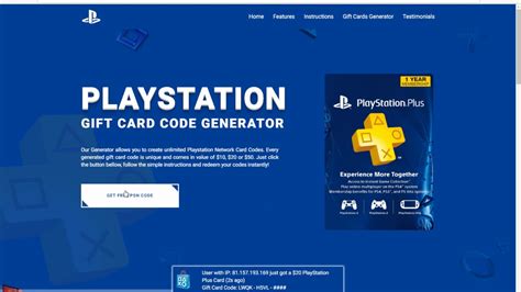 Playstation Gift Card Code Generator Landing Page Template YouTube