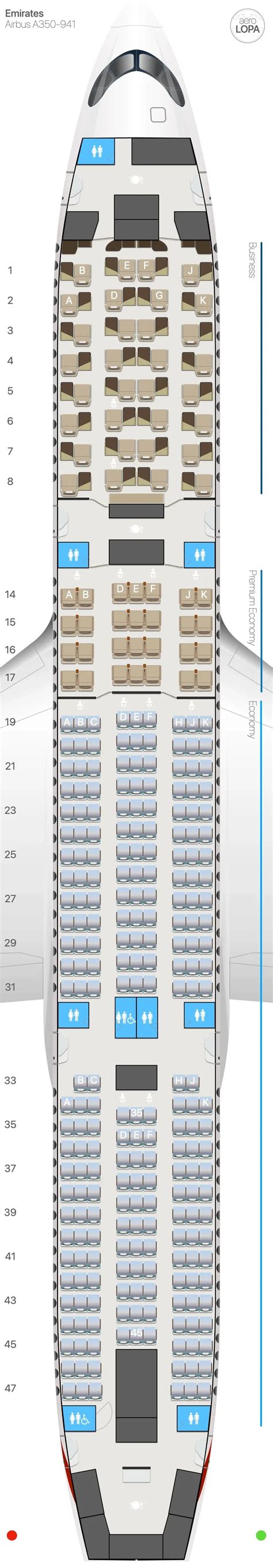 Ek Airbus A350 900 Ultra Long Range Seat Map Aerolopa