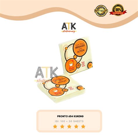 Post It Sticky Notes 654 Pronto Yellow Atk Lazada Indonesia