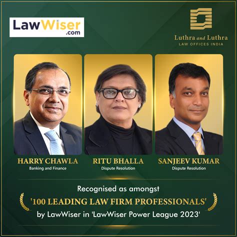 Congratulations Managing Partner Harry Chawla And Partners Ritu Bhalla And Sanjeev Kumar