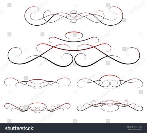 Elements Design Calligraphy Vector Set Stock Vector Royalty Free Shutterstock