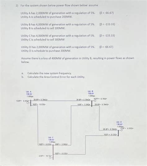 2 For The System Shown Below Power Flow Shown Below