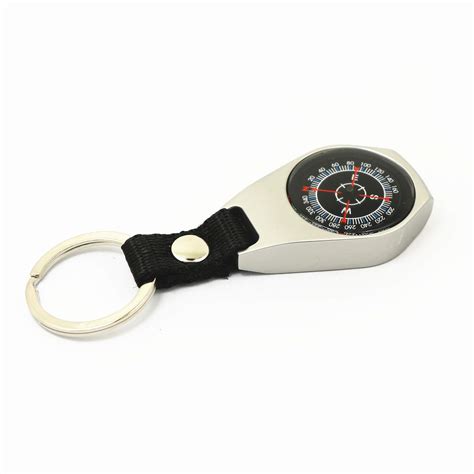Mini Metal Compass Keychain For Outdoor Survival Portable Carabiner