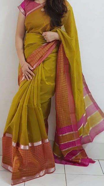 Mangalgiri Cotton Silk Sarees Exclusive Saree Blouse Designs Cotton