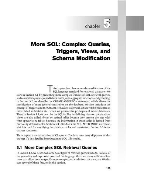 Database Management System Concepts And Advancements More SQL Complex Queries Triggers