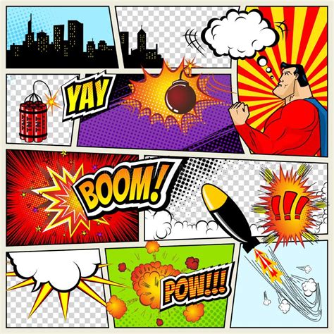 漫画模板 传染媒介减速火箭的漫画书讲话泡影例证 页大模型与地方的文本的， Bubbls 向量例证 插画 包括有 城市 可笑 76907323
