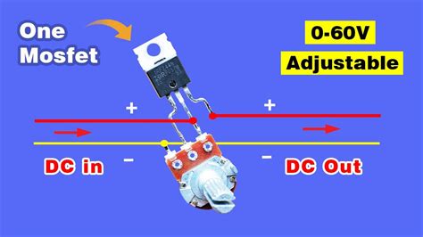 How To Make Adjustable Voltage Regulator Using MOSFET Simpe Voltage