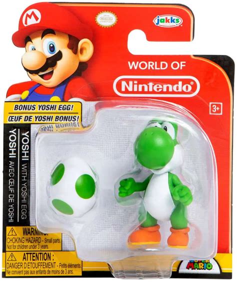World Of Nintendo Super Mario Yoshi Action Figure With Egg Red Card