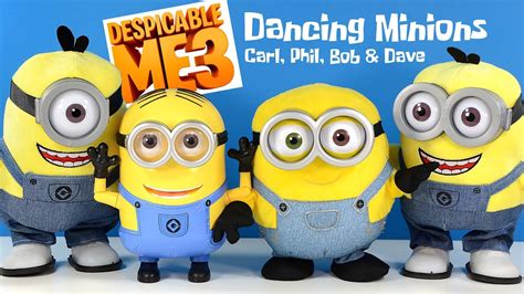 Despicable Me 3 Minions Dancing And Singing Carl Phil Bob And Dave Banana