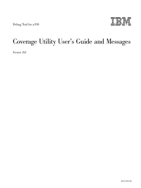 Debug Tool V101 Coverage Utility Users Guide And Messages Pdf