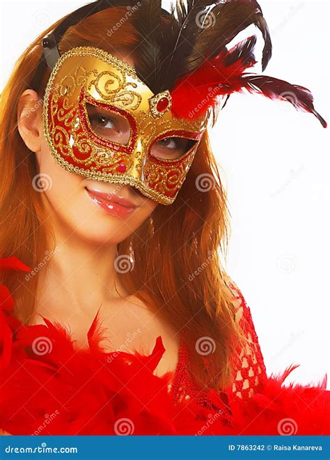 Belle Femme De Masque Photo Stock Image Du Beaut Fascination