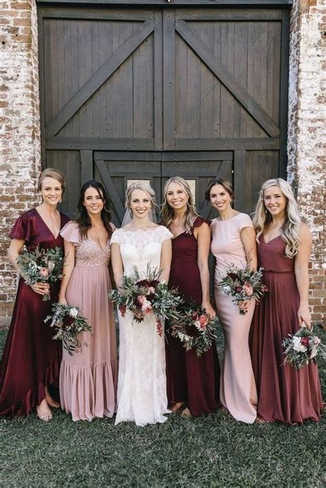 50 Sophisticated Burgundy Bridesmaid Dresses Weddingomania