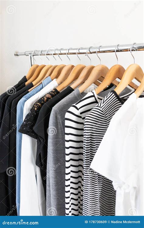 Stylish Minimalist Wardrobe Essential Pieces Stock Image Image Of