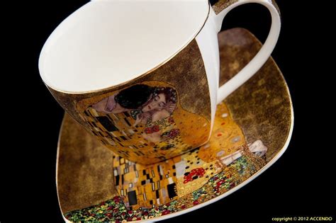 Klimt PocaŁunek Zestaw 2 FiliŻanek ŁyŻeczki 7256359123 Oficjalne
