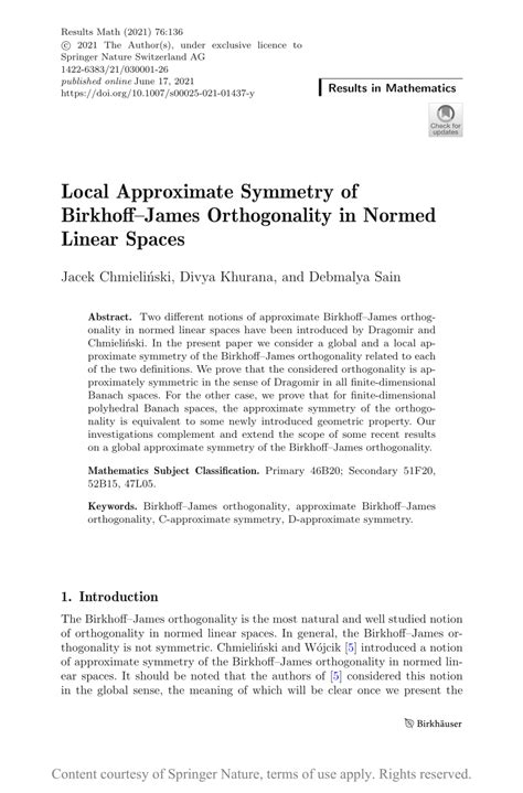 Local Approximate Symmetry Of BirkhoffJames Orthogonality In Normed
