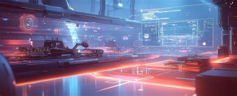 Modern Smart Factory Equipped With Sophisticated Digital Systems In An