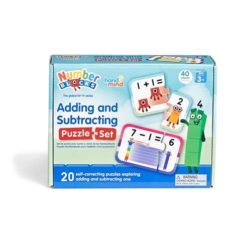hand2mind numberblocks adding and subtracting puzzle set kiedler