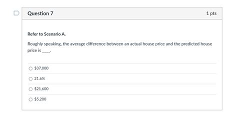 Solved Question 7 1 Pts Refer To Scenario A Roughly