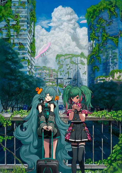 Hatsune Miku And Leoneed Miku Vocaloid And 2 More Drawn By Turu