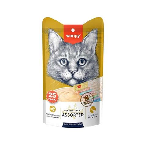 خریدبستنی گربه در 8 طعم مختلف 25 عددی ونپی Wanpy پت شاپ لیما