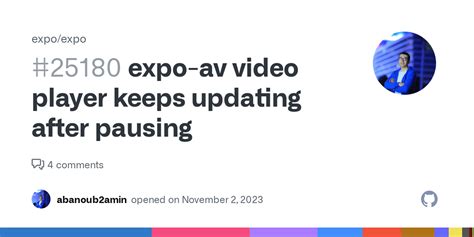 Expo Av Video Player Keeps Updating After Pausing Issue 25180 Expo