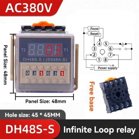 DH S S V Time Relay AC V Repeat Cycle With Socket DH S Series Delay Base
