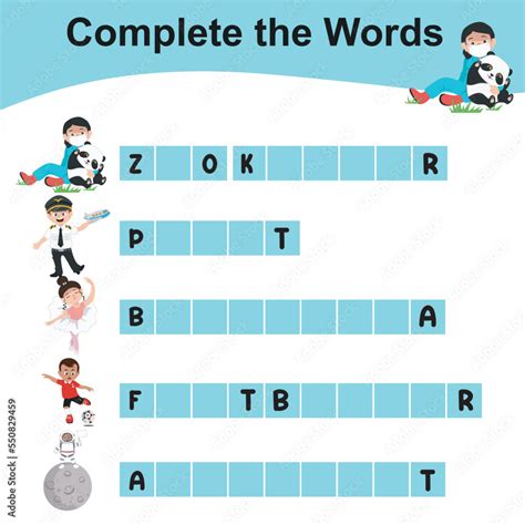 What Letters Are Missing Complete The Missing Words Educational Word