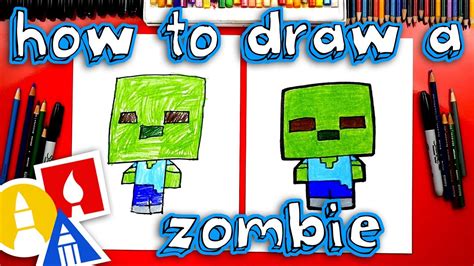 How To Draw Minecraft Zombie Cartoon Youtube