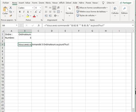 comment combiner texte et chiffres dans excel