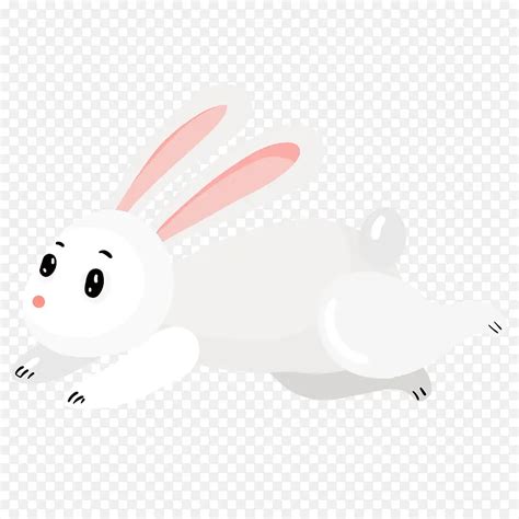 红白色卡通奔跑的兔子png图片素材下载 图片编号8262370 Png素材网