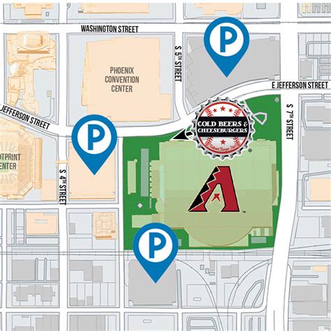 Chase Field Parking Map Jake S Grayson